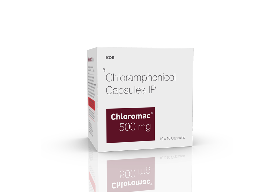 Chloromac 500 mg Capsules Supplier in India - Ikon Remedies