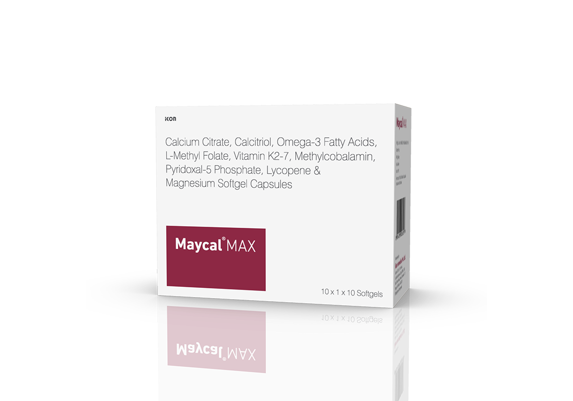 Maycal Max Softgels Suppliers in India - Ikon Remedies